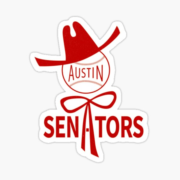 "Austin Senators Texas League Vintage Baseball Logo" Sticker by ...