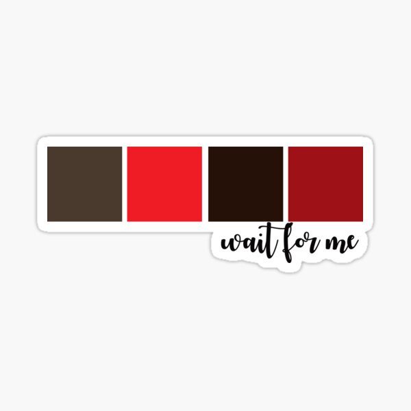"Wait for me hadestown inspired palette" Sticker for Sale by taylor ...