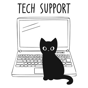 "cat tech support" Poster for Sale by Hapo Team | Redbubble