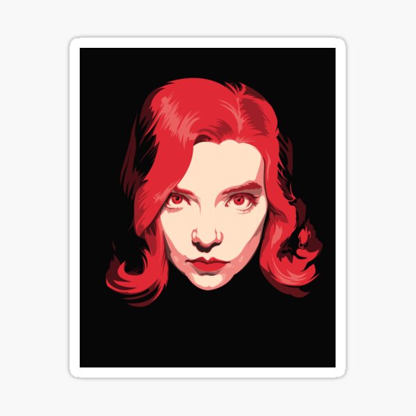 "Beth Harmon // The Queen's Gambit" Sticker for Sale by Drawptop ...
