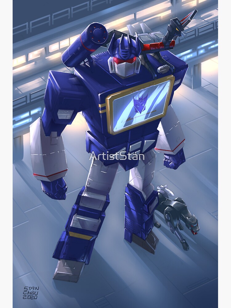 "Soundwave with Ravage and Laserbeak" Sticker for Sale by ArtistStan ...