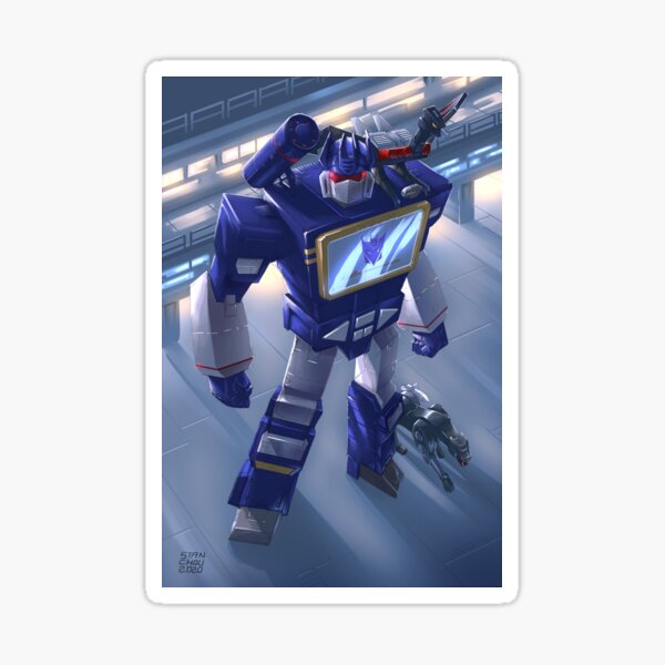 "Soundwave with Ravage and Laserbeak" Sticker for Sale by ArtistStan ...