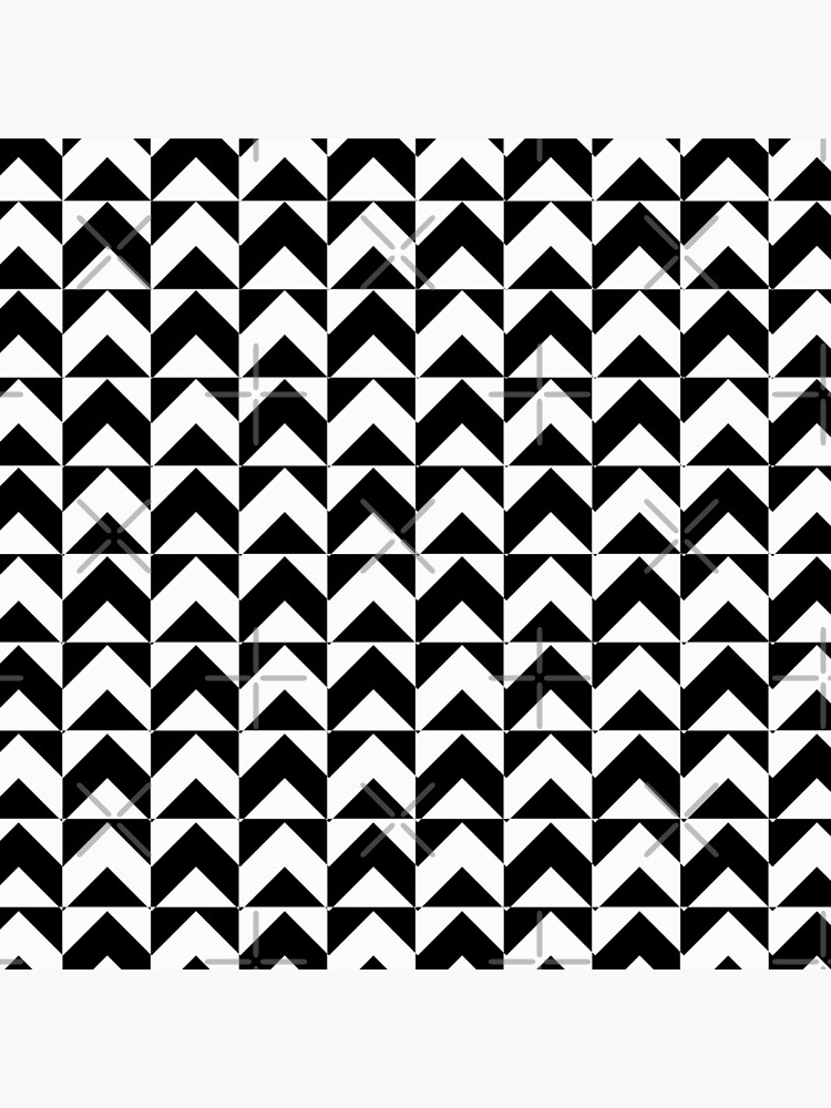 Poster « Illusion d'optique Op Art Chevron à carreaux abstrait noir et ...