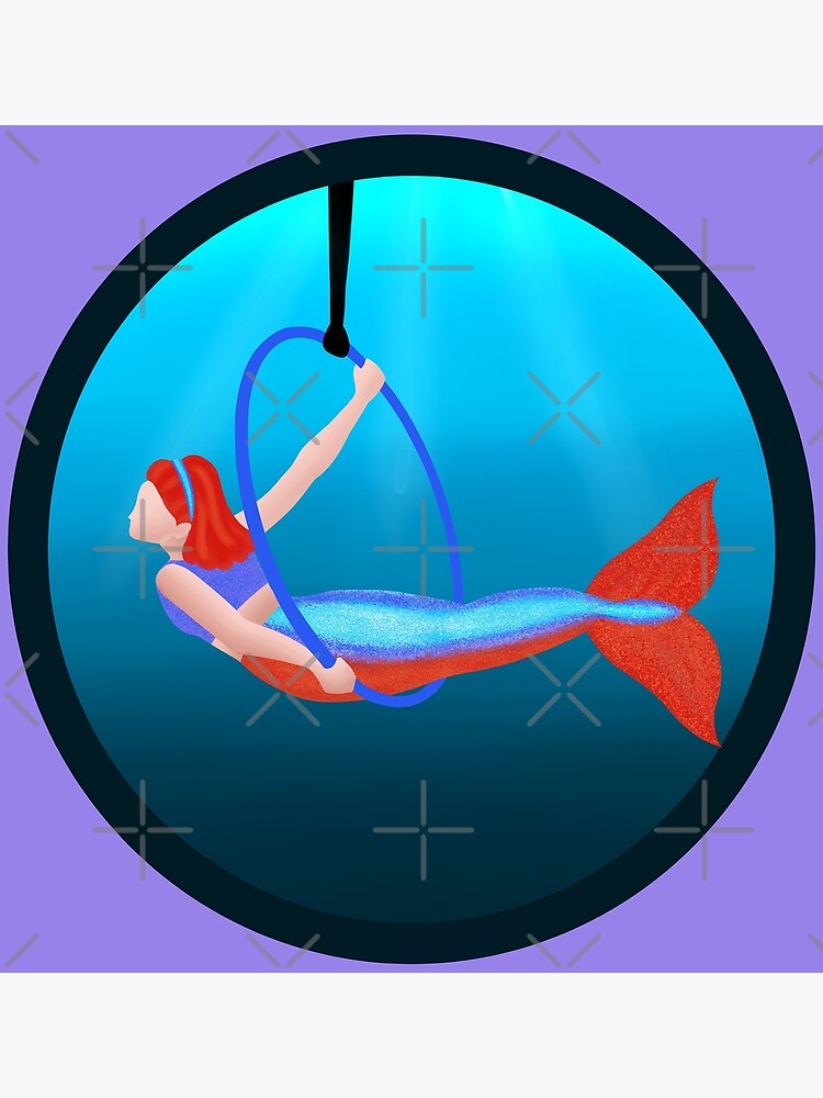 "Neon Tetra Mermaid Aerial Hoop" Poster by VibrantFlight | Redbubble