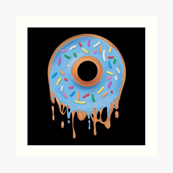Dripping Donut Wall Art | Redbubble