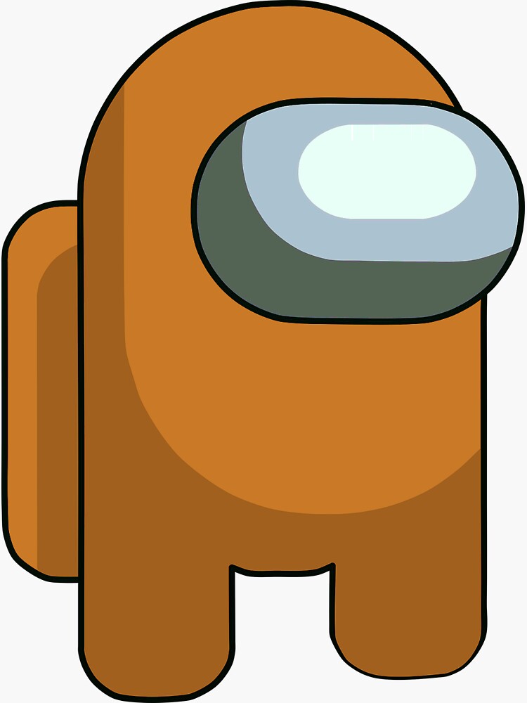 "amongus orange imposter game" Sticker by developerfriday | Redbubble