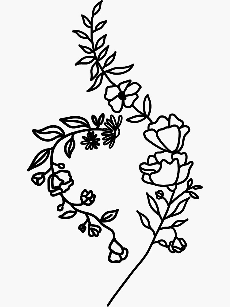 "Floral NEDA Symbol" Sticker for Sale by mrd1995 | Redbubble