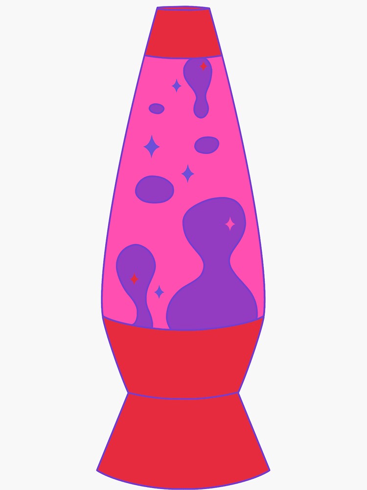 "Retro pink and purple lava lamp" Sticker for Sale by hanameda | Redbubble