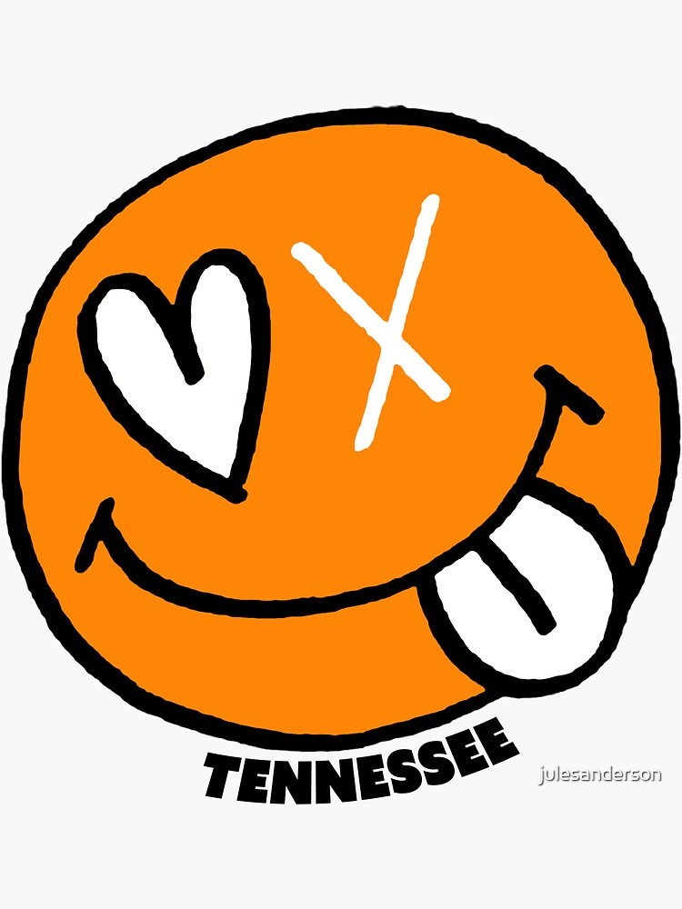 "Tennessee Smiley Face" Sticker for Sale by julesanderson | Redbubble