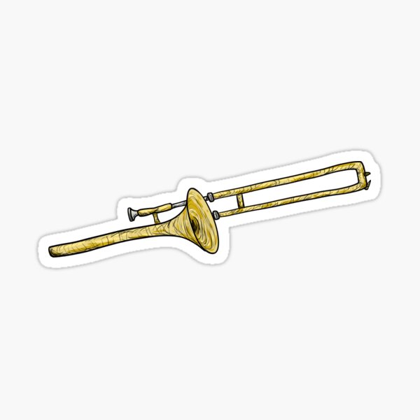 "trombone!!!" Sticker by aGgiraffeart | Redbubble