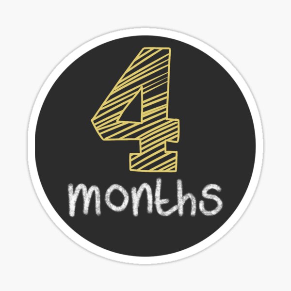 "4 Months Baby Milestones" Sticker for Sale by anagoldpez | Redbubble