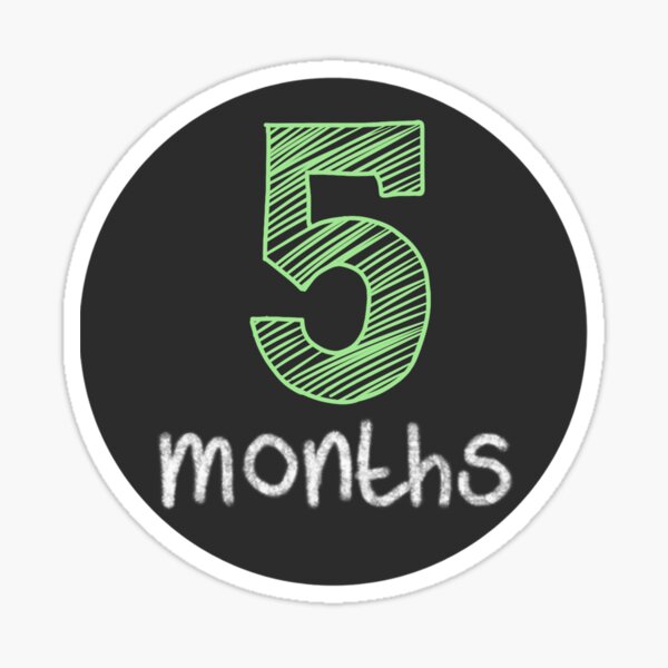 "5 Months Baby Milestones" Sticker for Sale by anagoldpez | Redbubble