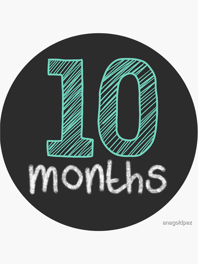 "10 Months Baby Milestones" Sticker for Sale by anagoldpez | Redbubble