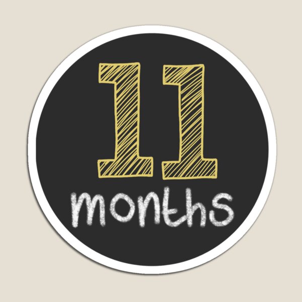 "11 Months Baby Milestones" Magnet for Sale by anagoldpez | Redbubble