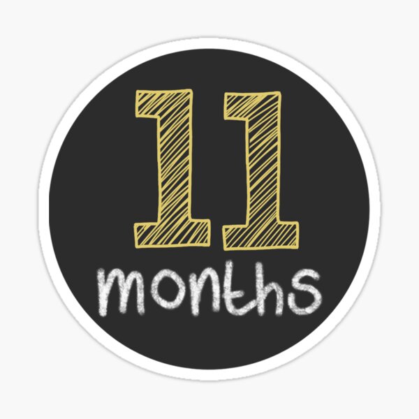 "11 Months Baby Milestones" Sticker for Sale by anagoldpez | Redbubble