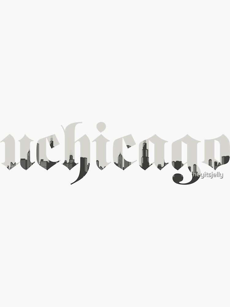 "UChicago: Grey Skyline" Sticker for Sale by heyitsjelly | Redbubble