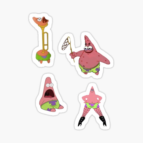 "Patrick Star Meme Sticker Pack - 4pack (3)" Sticker for Sale by ...