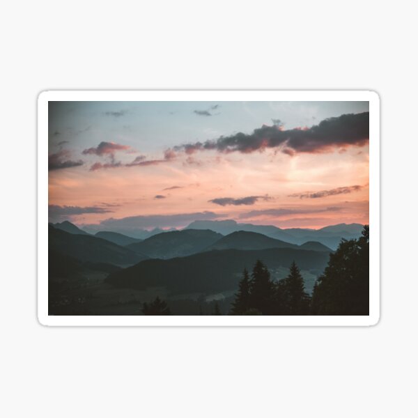 "Sunset clouds dawn background dusk fog" Sticker for Sale by ...