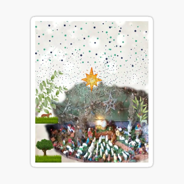 "Starfall at Christmas" Sticker by CreacionesV520 | Redbubble