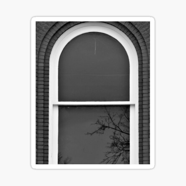 "Letter A Alphabet Photography Window Art in Black & White" Sticker for ...