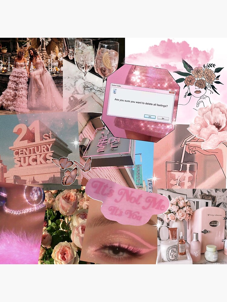 "Pink Dreams Y2K Aesthetic Sticker" Art Print for Sale by vrindaarora48 ...
