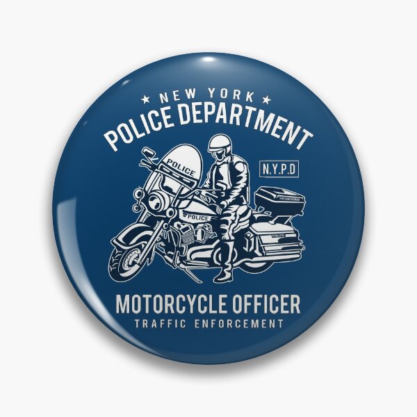 "NY Police Motorcycle: Traffic Enforcement " Pin for Sale by ...