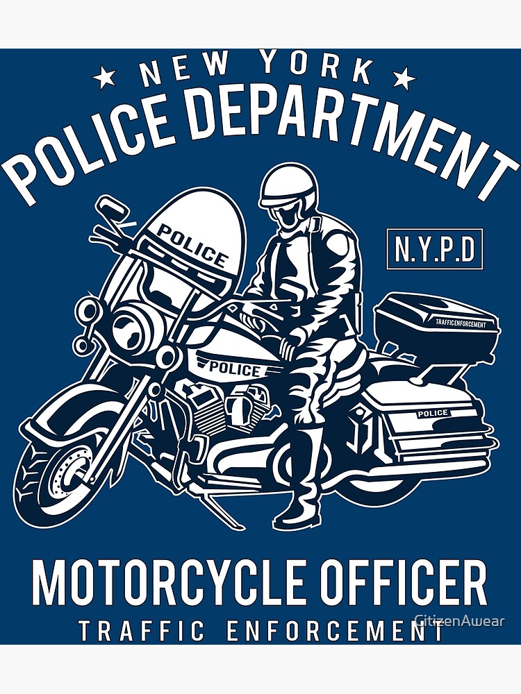 Traffic Enforcement Logo NY Police Motorcycle: Traffic Enforcement