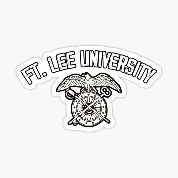"Army Quartermaster Corps Fort Lee University (white)" Sticker for Sale ...