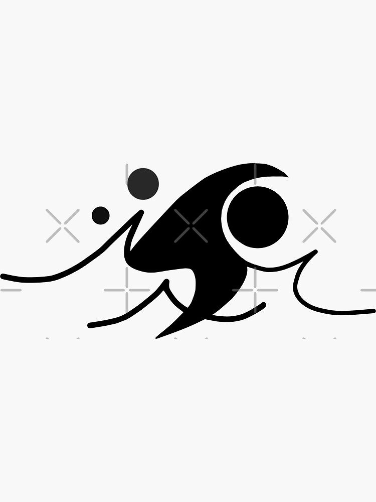 "Stickman / Swimming" Sticker for Sale by LotusCreations | Redbubble