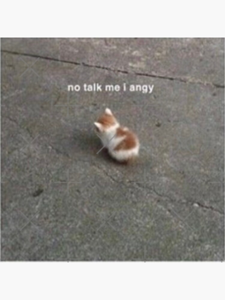 "no talk me i angy" Sticker by jojoloucks | Redbubble