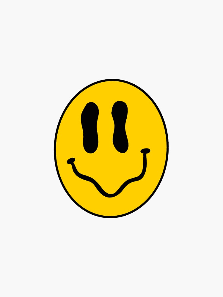 "Yellow smiley face " Sticker for Sale by thewitchisdeadd | Redbubble