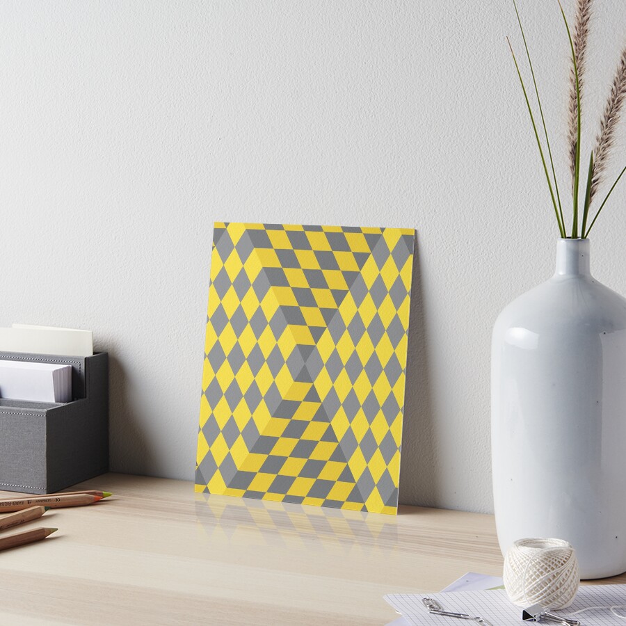 "3D Chess Optical Illusion - 3" Art Board Print by wagnerps | Redbubble