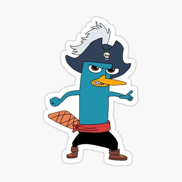 "Perry The Pirate Platypus" Sticker by PhinnyBella | Redbubble