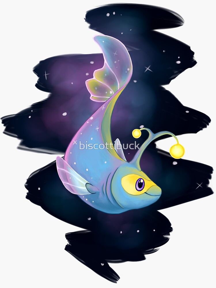 "Deep Space Fish!!" Sticker by biscottibuck | Redbubble