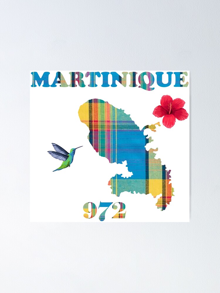 "Martinique 972 Map Madras" Poster for Sale by Olympique1359 | Redbubble