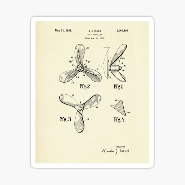 "Ship Propeller-1935" Sticker by paulrommer | Redbubble