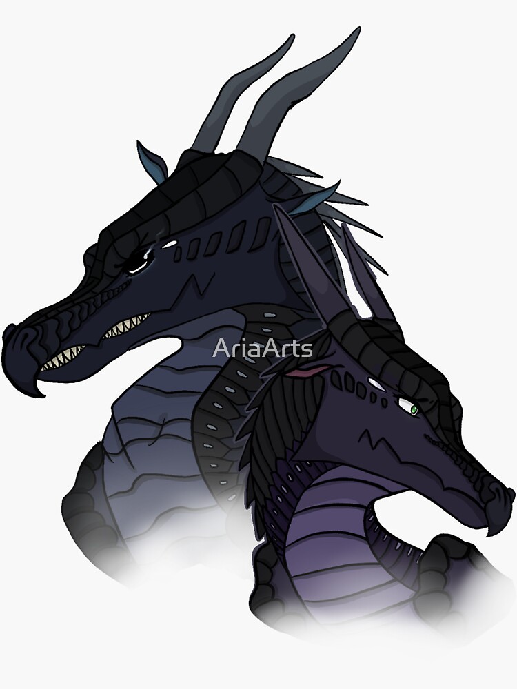 "Wings of Fire - Moonwatcher & Darkstalker - Nightwing" Sticker for ...