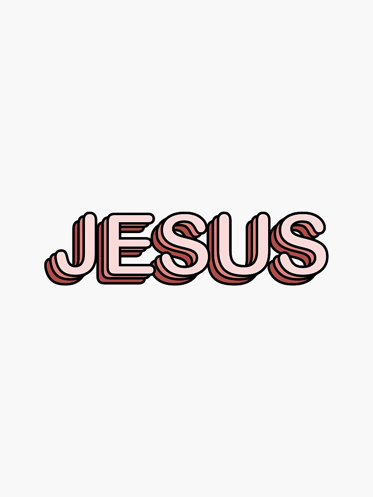 "Jesus (pink)" Sticker for Sale by kxtelyng | Redbubble