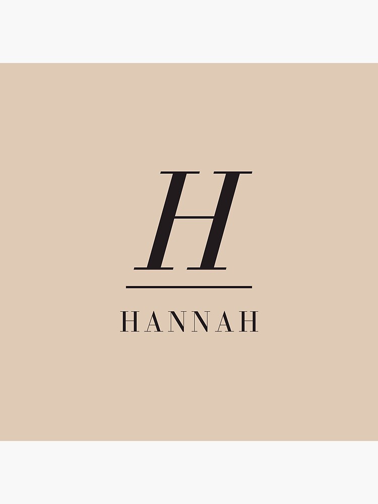 "Monogram H | Hannah | Custom Name | Neutral Minimalist " Sticker for ...
