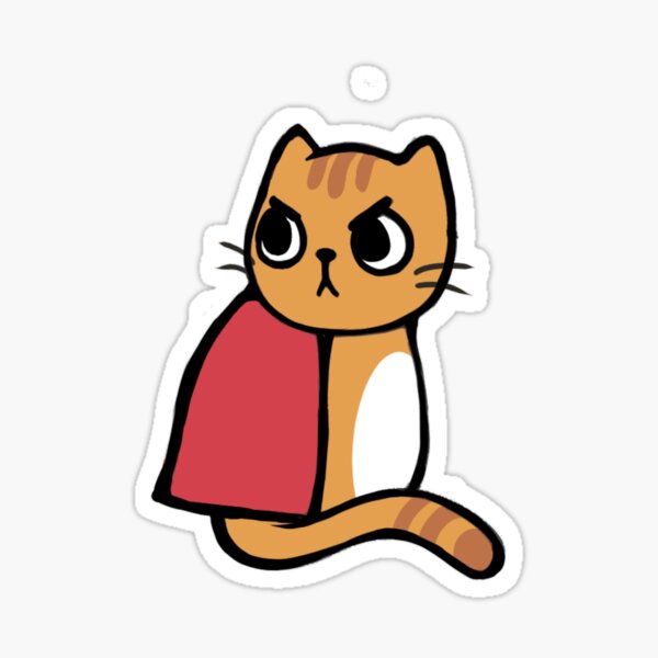 "Power cat with superpowers. " Sticker for Sale by MKiee | Redbubble