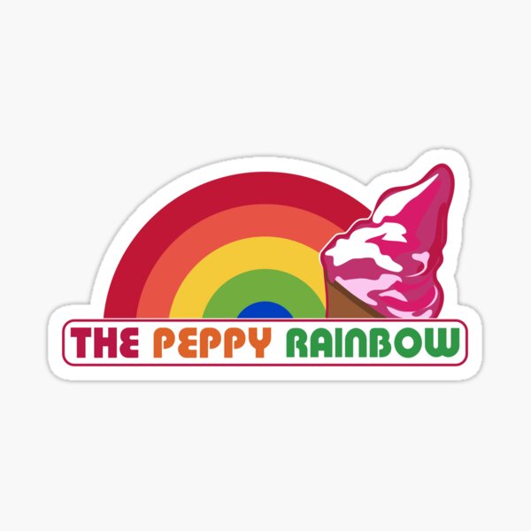 "The PEPPY RAINBOW ICE CREAM-LIVE AND MADDIE" Sticker for Sale by ...