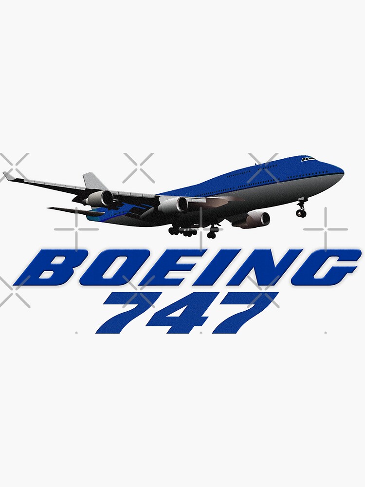 "Boeing 747 " Sticker for Sale by Joel-Designs | Redbubble