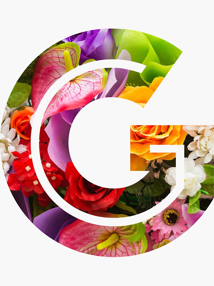"The Letter G - Flowers" Sticker for Sale by alphamike | Redbubble