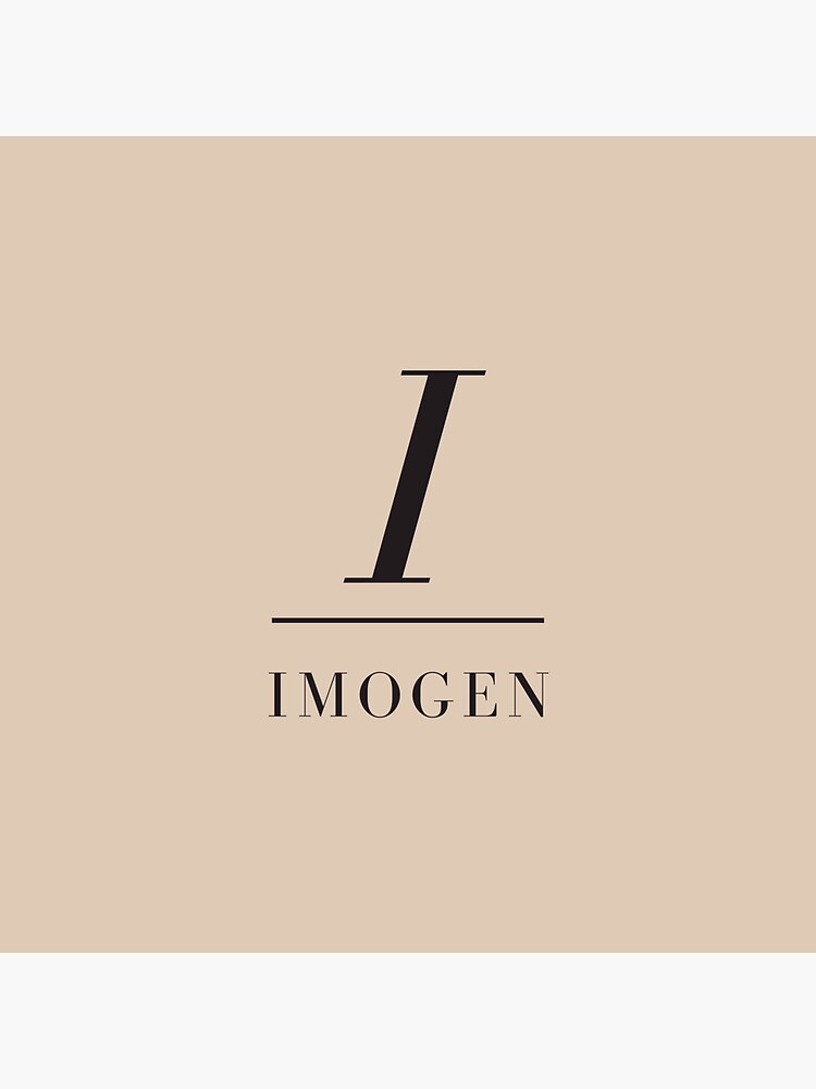 "Monogram I | Imogen | Custom Name | Neutral Minimalist " Sticker by ...
