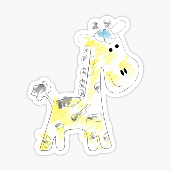 "Giraffe cartoon" Sticker for Sale by elgreko | Redbubble