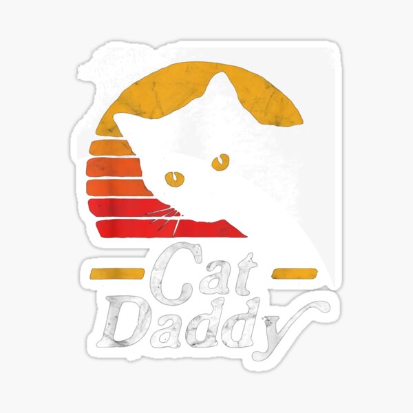 "Cat Daddy Vintage Eighties Style" Sticker by manhqbhg | Redbubble