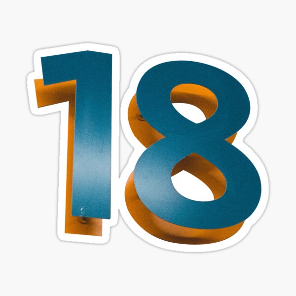 "Number 18 to wear" Sticker for Sale by abststudio | Redbubble