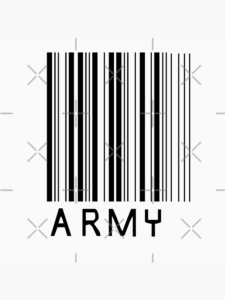 "BTS Army Barcode " Sticker by Joannaadu | Redbubble