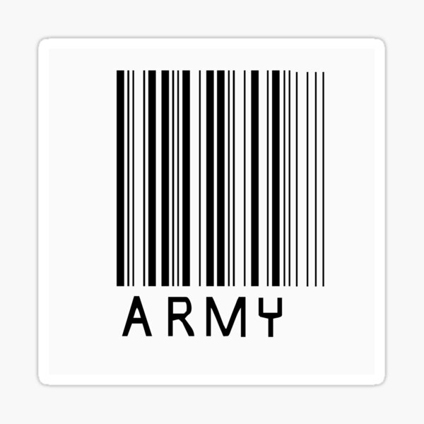 "BTS Army Barcode " Sticker by Joannaadu | Redbubble