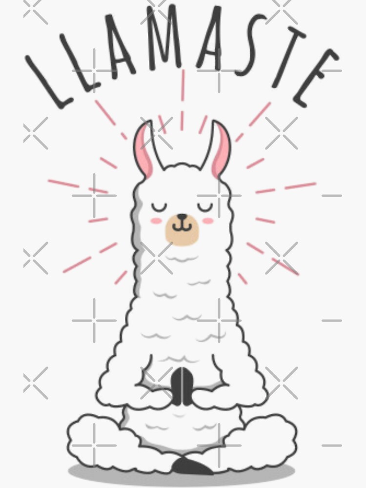 "Llamaste meditating llama" Sticker for Sale by Rakos-Merch | Redbubble